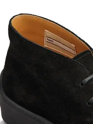 TOD'S Suede Winter Gommino Desert Boots - Black