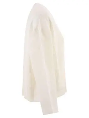 Brunello Cucinelli Ribbed Cardigan - White