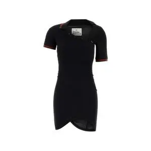 VIVIENNE WESTWOOD Cotton Polo Dress - Black