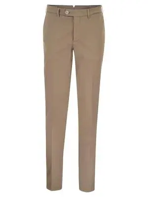 Brunello Cucinelli Italian Fit Cotton Gabardine Trousers - Multicolor