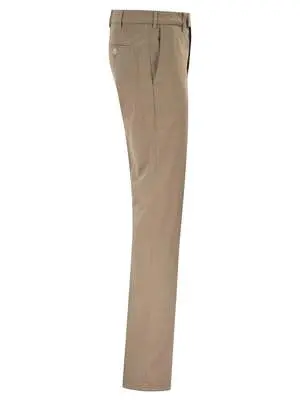Brunello Cucinelli Italian Fit Cotton Gabardine Trousers - Multicolor