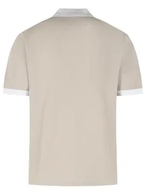 Eleventy Beige Cotton Polo Shirt