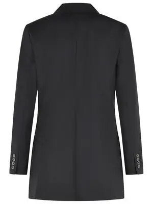 Max Mara Virgin Wool Double-breasted Blazer - Black