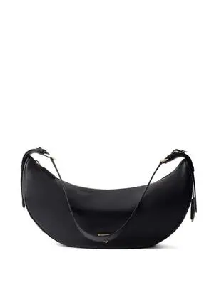 Prada Demi-lune Large Leather Shoulder Bag - Black