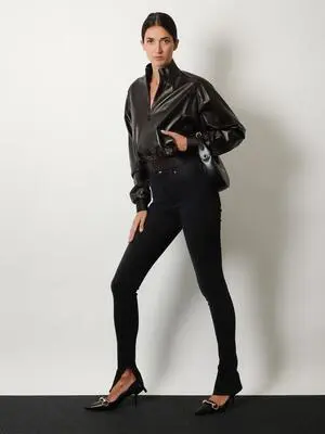 Gucci Soft Nappa Leather Bomber Jacket - Multicolor