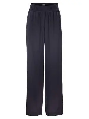 Brunello Cucinelli Track Trousers In Stretch Silk Satin - Multicolor