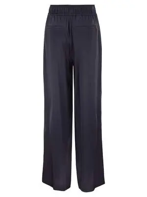 Brunello Cucinelli Track Trousers In Stretch Silk Satin - Multicolor