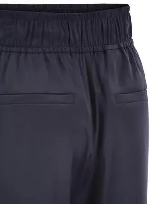 Brunello Cucinelli Track Trousers In Stretch Silk Satin - Multicolor