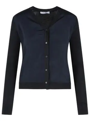 Max Mara Ninfee Silk And Cashmere Cardigan - Blue