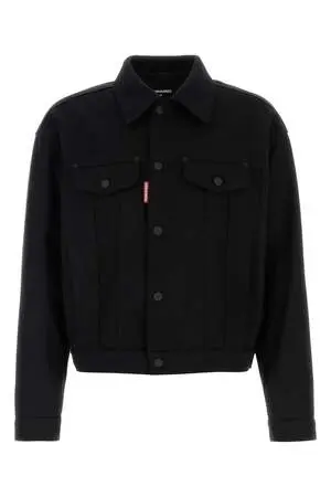 Dsquared2 Wool Blend Wool Jean Jacket - Black