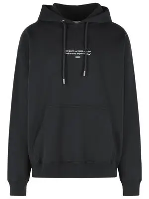 Off-White Statement Cotton Sweatshirt - Black