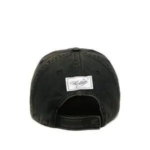 Attico Embroidered Cotton Baseball Cap - Black