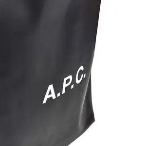 A.p.c. Faux Leather Ninon Small Tote Bag - Black