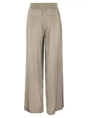 Brunello Cucinelli Stretch Silk Satin Track Trousers - Multicolor