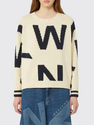 Max Mara Celebre Crew Neck Cotton Blend Pullover - Cream
