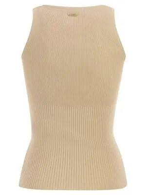 Max Mara Viscose Blend Yarn Top - Cream