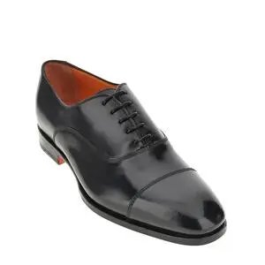 Santoni Archie Spazzolato Leather Laced Shoes