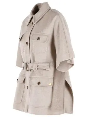 Max Mara Nettare Cashmere Cape - Cream
