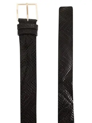 Max Mara Braided Leather Belt - Black