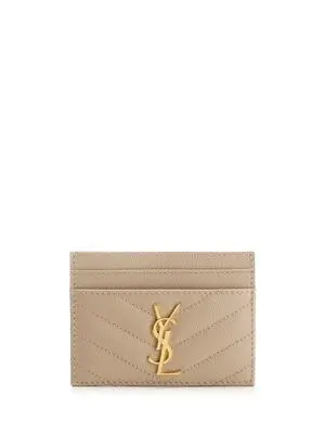 Saint Laurent Monogram Card Case - Black