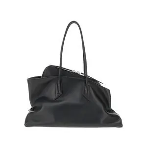 Attico Leather Medium 'la Passeggiata' Bag - Black