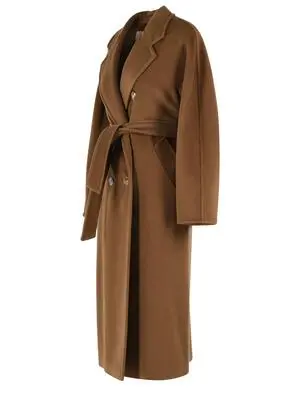 Max Mara Madame' Virgin Wool And Cashmere Coat - Brown