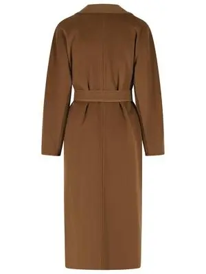 Max Mara Madame' Virgin Wool And Cashmere Coat - Brown