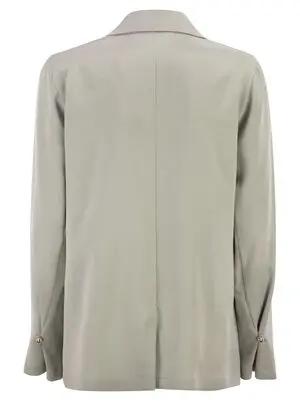 Max Mara Mxpaedo Silk Satin Shirt - Green