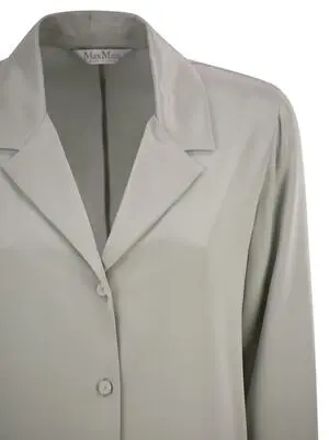 Max Mara Silk Satin Shirt - Green