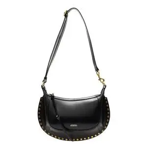 Isabel Marant Étoile Leather Oskan Moon Bag - Black