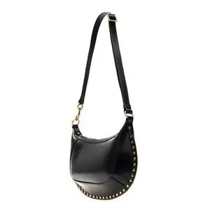 Isabel Marant Étoile Leather Oskan Moon Bag - Black