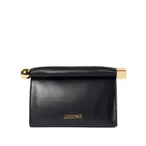 Jacquemus Leather Clutch Bag - Black