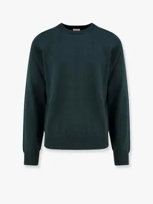 Celine Wool Sweater With Embroidered Logo On The Front - Green