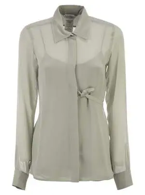 Max Mara Silk Chiffon Shirt With Matching Top