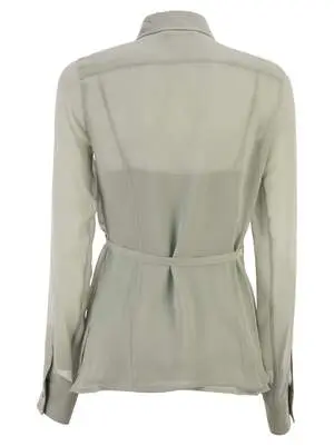 Max Mara Silk Chiffon Shirt With Matching Top