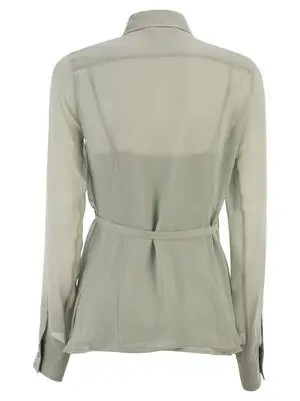 Max Mara Silk Chiffon Shirt With Matching Top