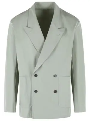 Dries Van Noten Caplans' Cotton Blazer - Green