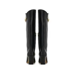 FERRAGAMO Leather Shaft-style Boots - Black