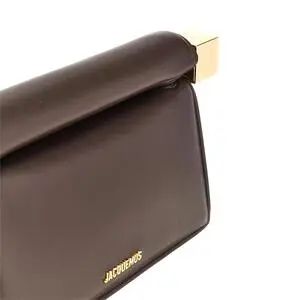 Jacquemus Nappa Leather 'rond Carré Clutch - Brown