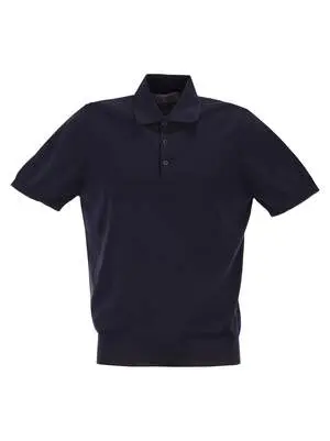 Brunello Cucinelli Lightweight Cotton Knit Polo Shirt