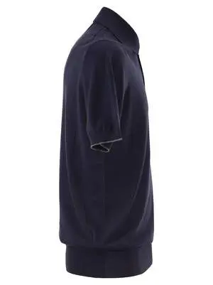 Brunello Cucinelli Lightweight Cotton Knit Polo Shirt