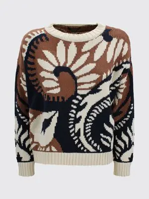 Max Mara Celebre Crew Neck Cotton Blend Pullover - Brown