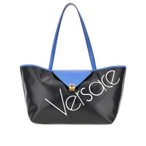 Versace Small 'vivian' Shopping Bag - Black