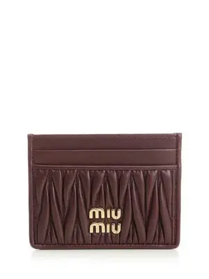 Miu Miu Quilted Card Holder - Black