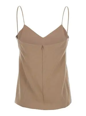 Max Mara Umbia Silk Tank Top - Cream