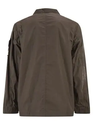 Stone Island Field Jacket With Pigmented Wax Coating