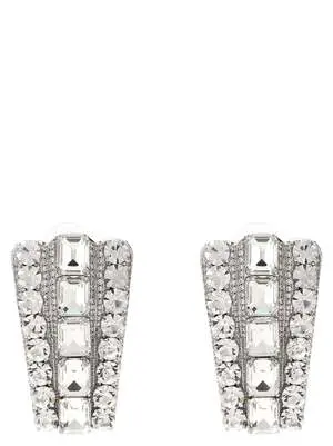 SELF-PORTRAIT Multi Crystal' Earrings - Silver