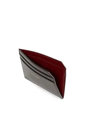 Saint Laurent Open Card Case In Two-tone Smooth Leather
