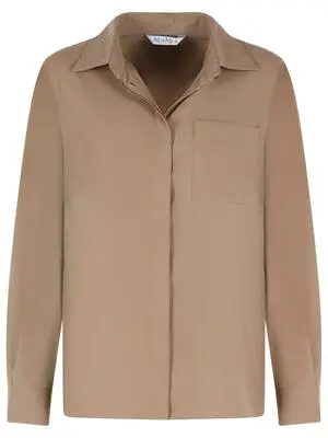 MAX MARA Max Mara 'Siamese' Hazelnut Silk Tela Shirt Women