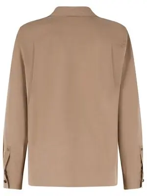 Max Mara Iamese' Hazelnut Silk Tela Shirt